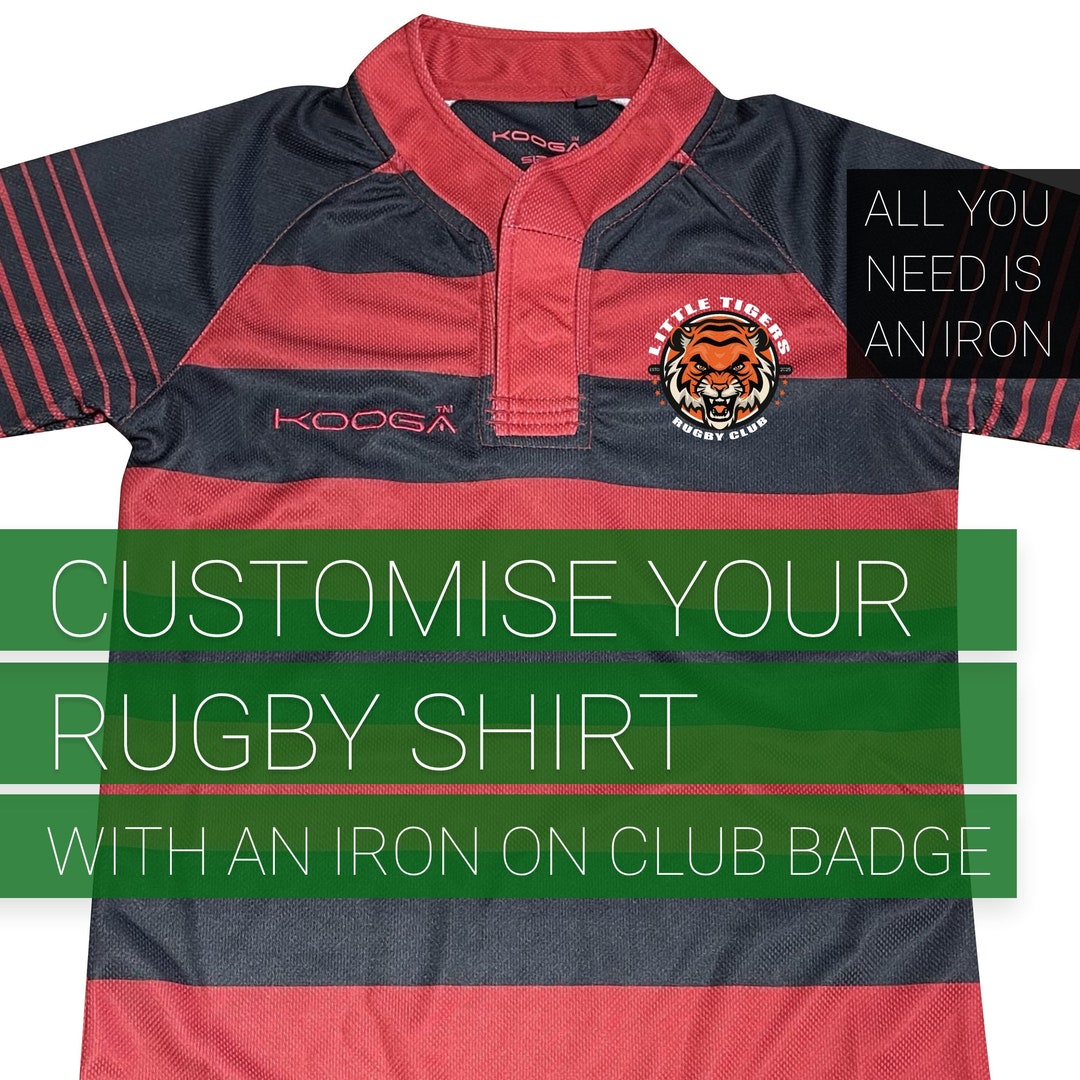 Rugby Shirt Iron on Transfer, Iron on Rugby Badge, Club Sponsor Decal ...