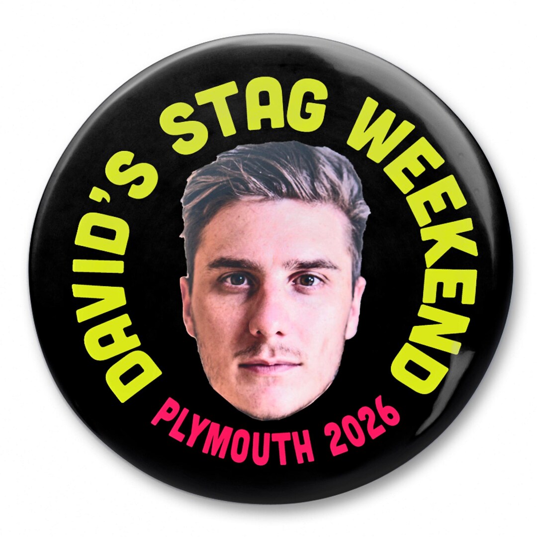 Stag Party Badge, Stag Do Badge, Photo Badge, Custom Badge, Badge ...