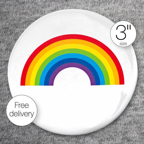 Personalised Badges Rainbow Badge Photo Badge Logo Badge | Etsy