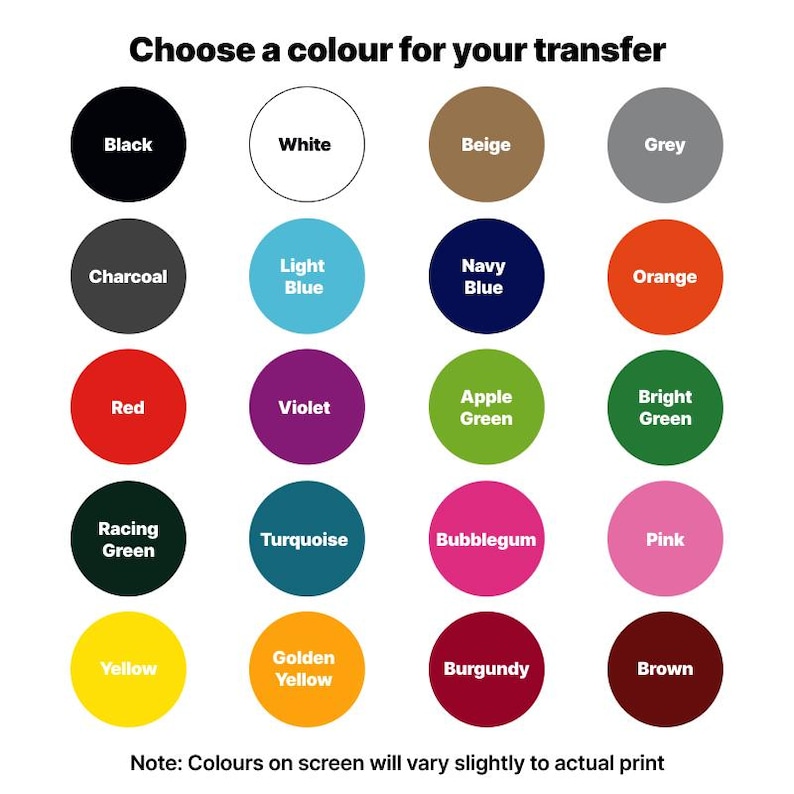 Iron on Transfer Shapes Circles Vinyl Crafts Cosplay Costume ...