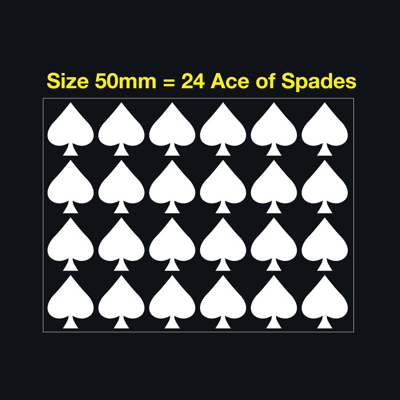 Iron On Ace of Spades Transfer Iron On Shapes Ideal for | Etsy