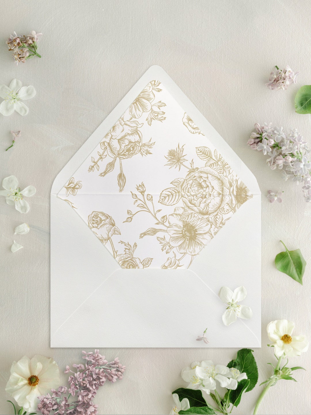 Flower Bouquet Modern and Neutral Summer Roses Envelope Liner for A7 ...