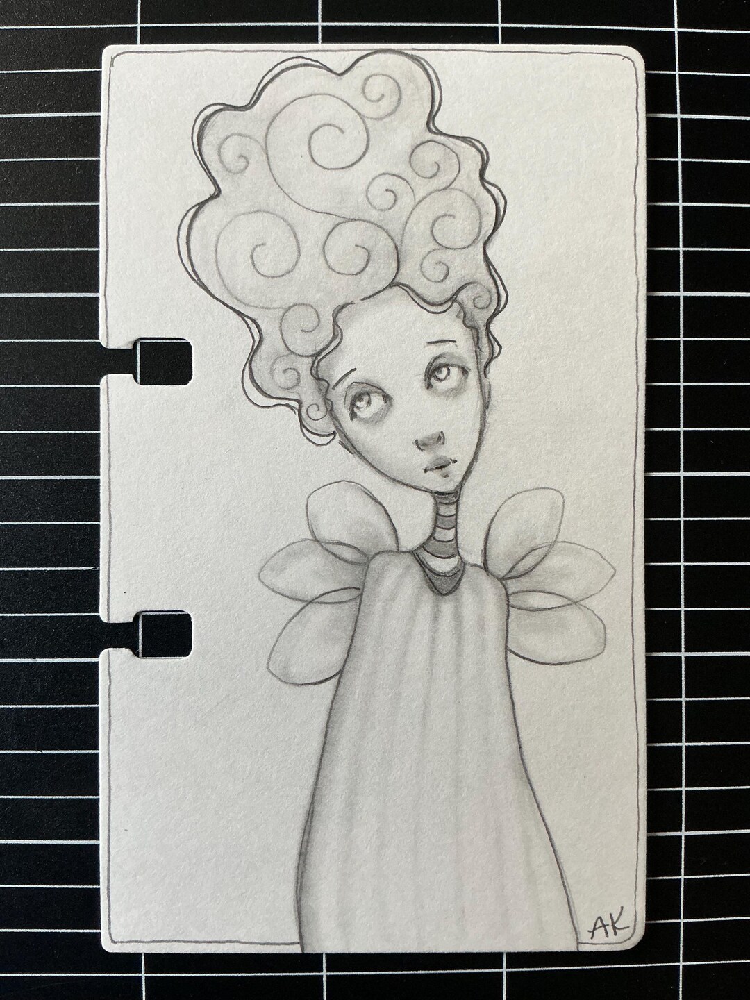 Original Pencil Sketch on Rolodex 100 Day Project Day 24 - Etsy