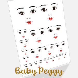 Doll Face in Multiple Sizes PNG for Iron-on Transfer (baby Peggy) - Etsy