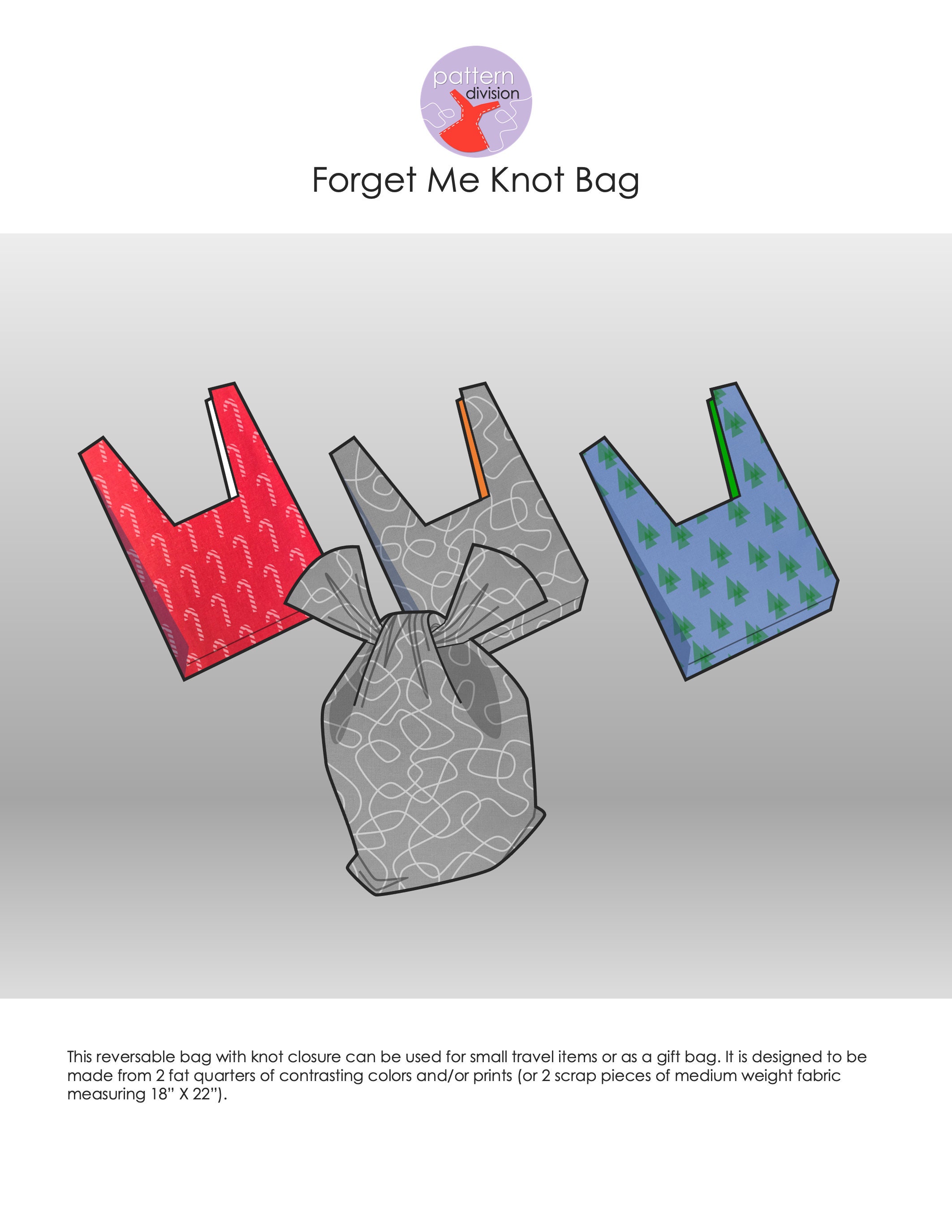 Forget Me Knot Bag PDF Sewing Pattern - Etsy UK