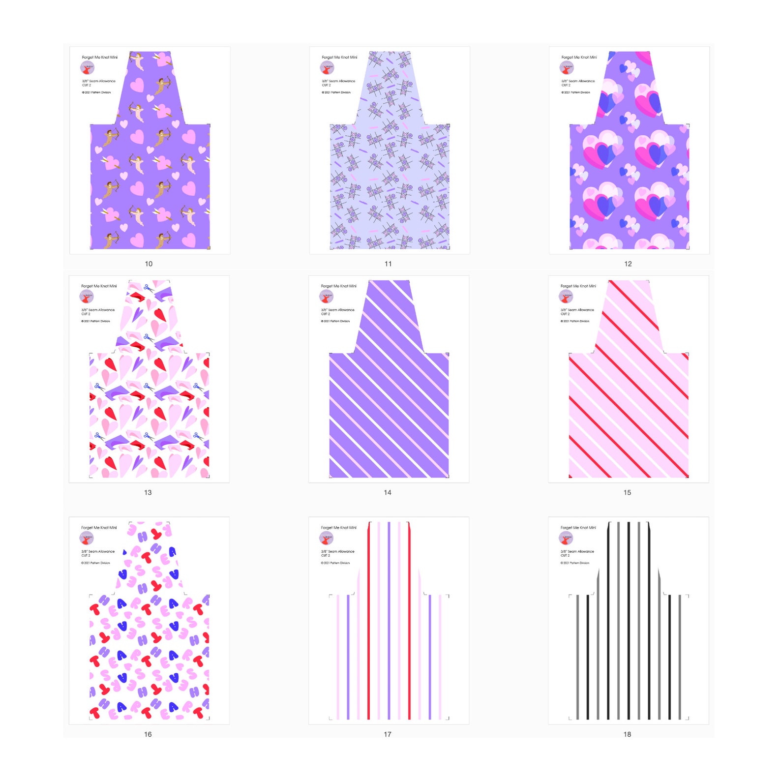 Forget Me Knot Gift Bag Minis Sewing Pattern With 21 - Etsy