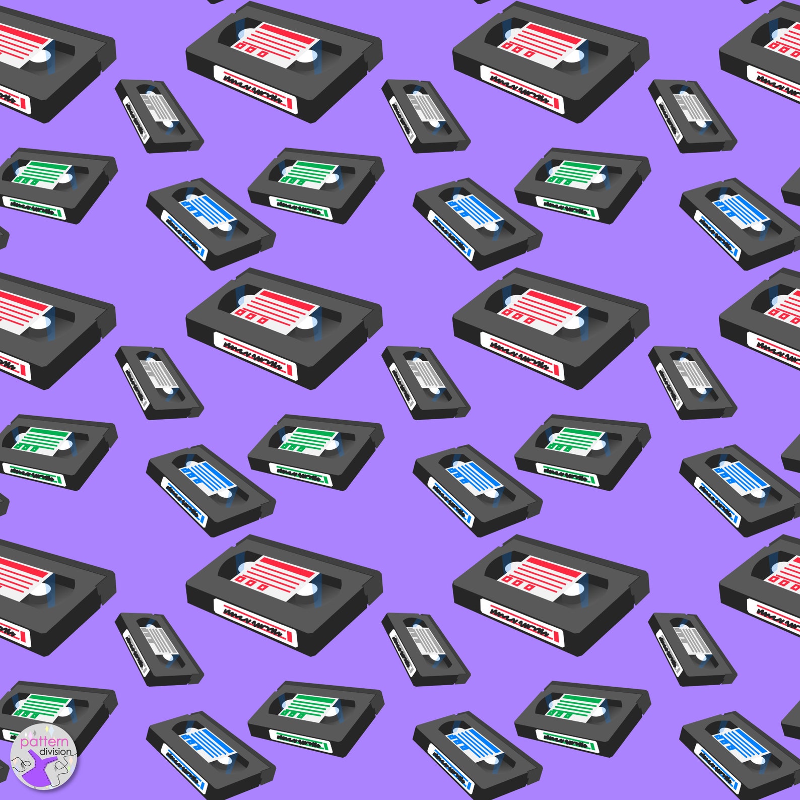 Retro VCR VHS Patterns PNG Seamless Repeats Instant Download - Etsy