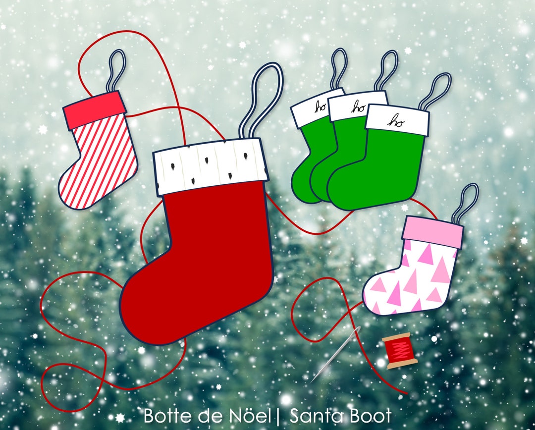 Simple Christmas Stocking Pattern With Video Tutorial | Modèle De Bas ...