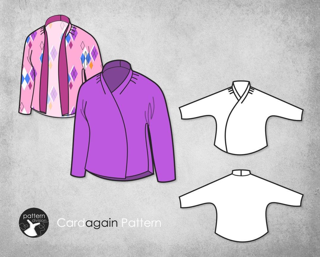 Wrap Cardigan Sewing Pattern (cardagain) for Women, PDF Instant ...
