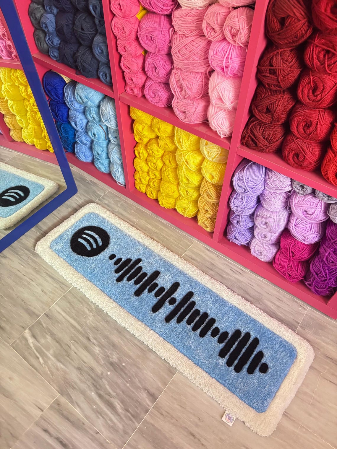 Tufting Spotify Scanneble Rug, Handmade Music Rug, Song Tufted Carpet ...