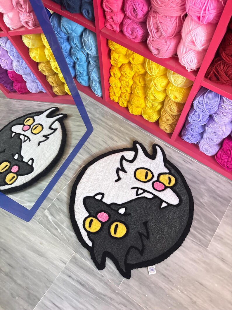 Tufting Snowball Rug, Handmade Rug, Tufted Carpet, Anime Rug, the ...