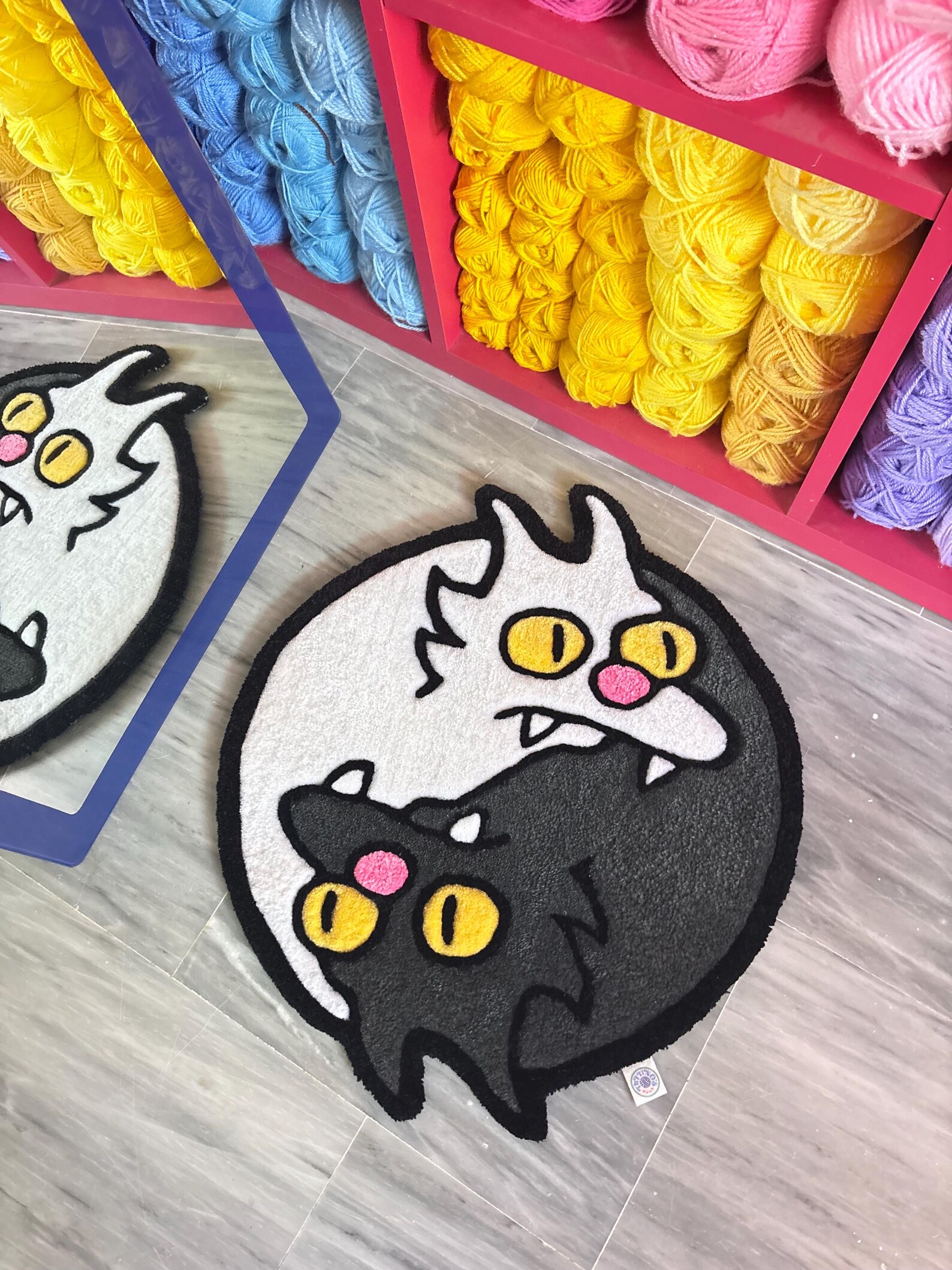 Tufting Snowball Rug, Handmade Rug, Tufted Carpet, Anime Rug, the ...