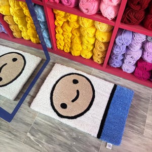 Tufting Rug Adventure Time Handmade Jake Dog & Finn Human Rug, Tufted ...