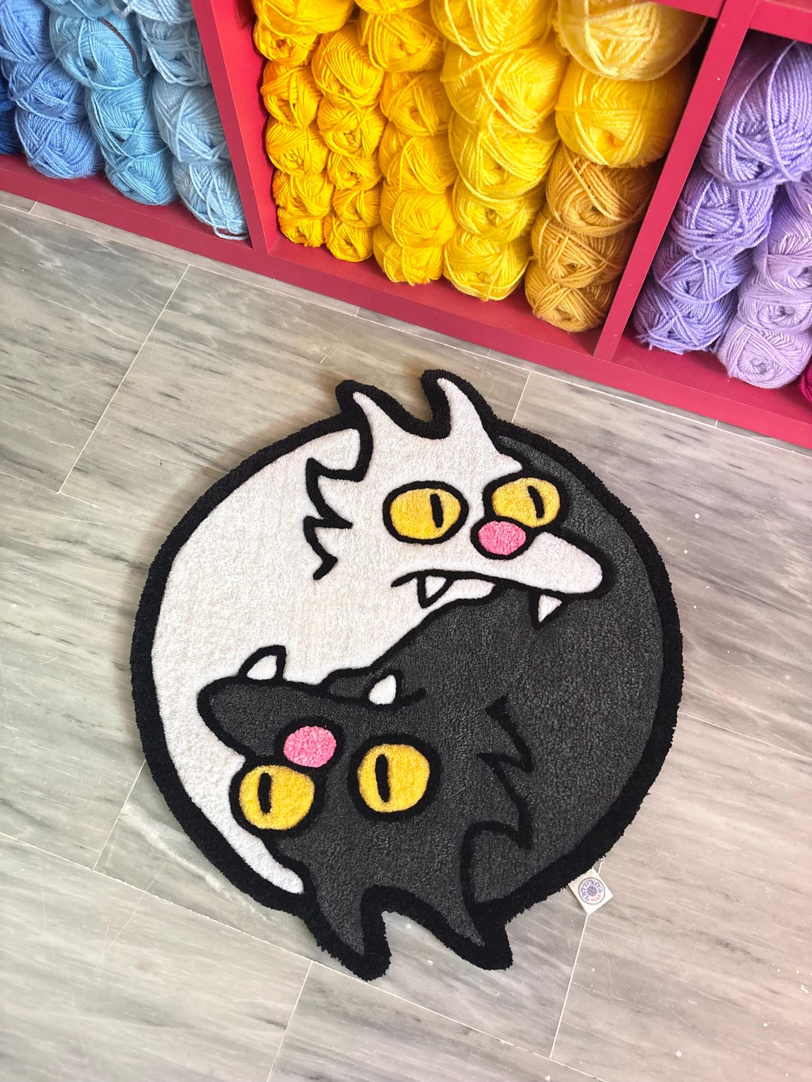 Tufting Snowball Rug, Handmade Rug, Tufted Carpet, Anime Rug, the ...
