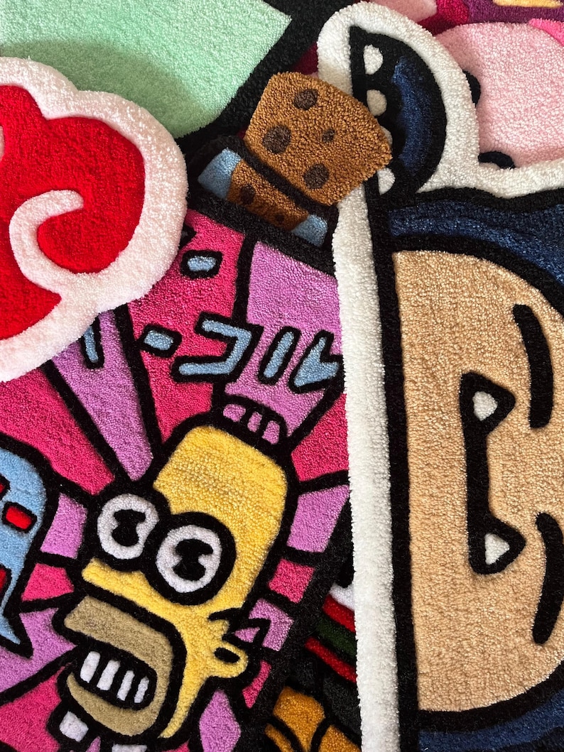 Tufting Custom Rug, Handmade Anime Craft Pets Name Characters ...