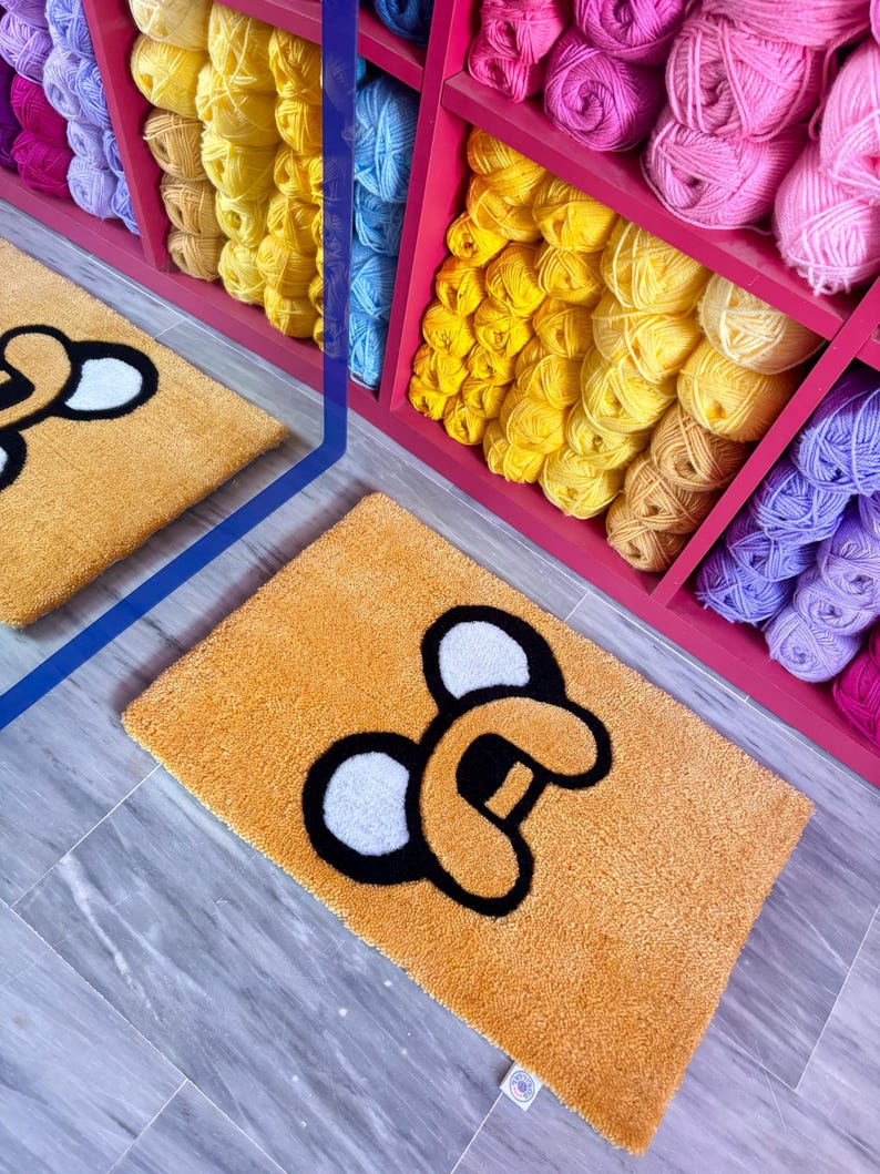 Tufting Rug Adventure Time Handmade Jake Dog & Finn Human Rug, Tufted ...