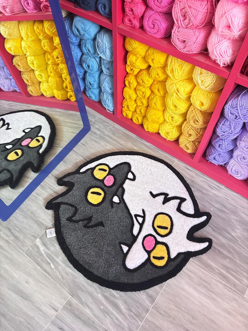 Tufting Snowball Rug, Handmade Rug, Tufted Carpet, Anime Rug, the ...