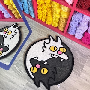 Tufting Snowball Rug, Handmade Rug, Tufted Carpet, Anime Rug, the ...