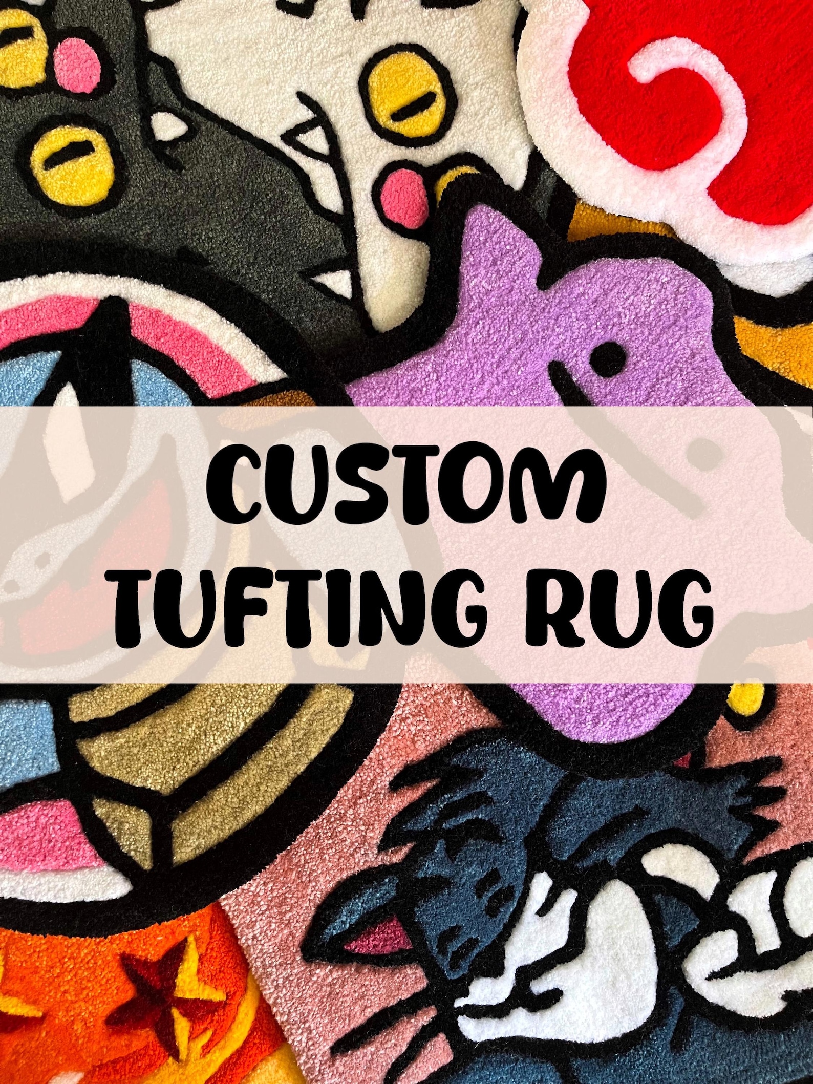 Tufting Custom Rug, Handmade Anime Craft Pets Name Characters ...