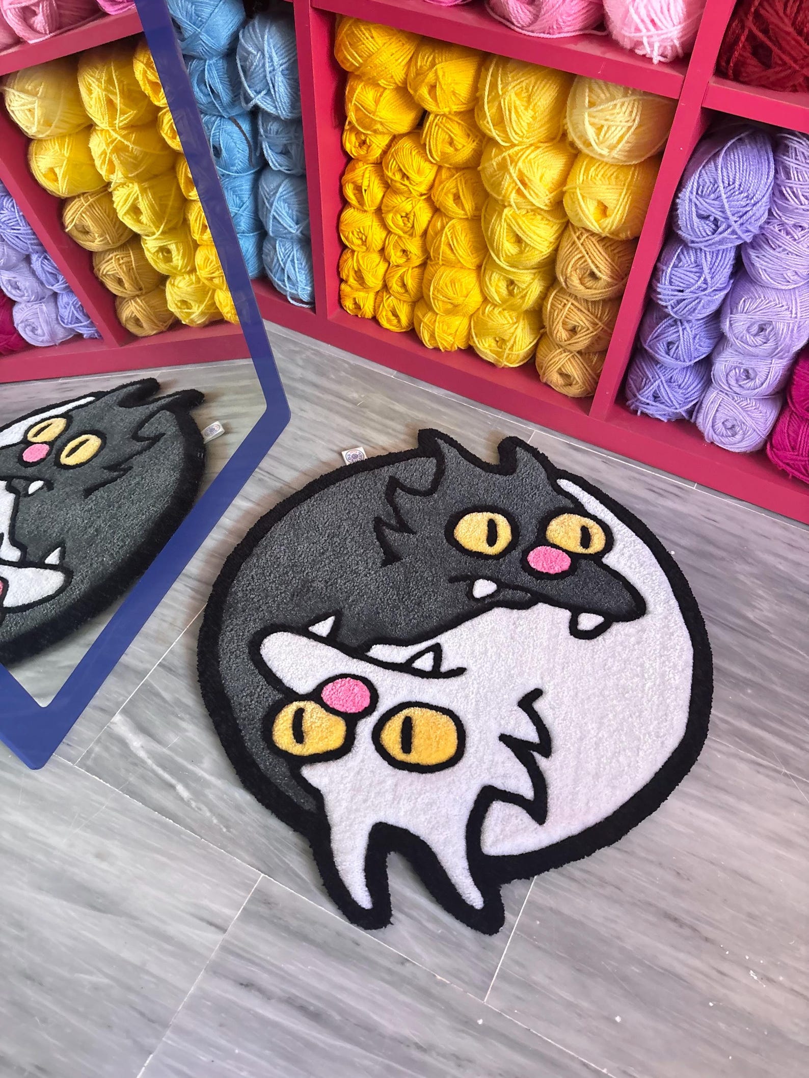 Tufting Snowball Rug, Handmade Rug, Tufted Carpet, Anime Rug, the ...