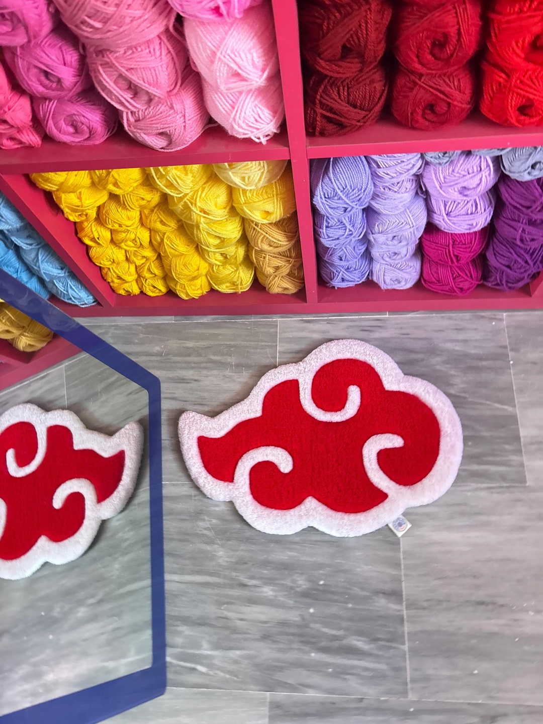 Tufting Red Naruto Rug, Handmade Akatsuki Rug, Anime Tufted Carpet, Rug ...