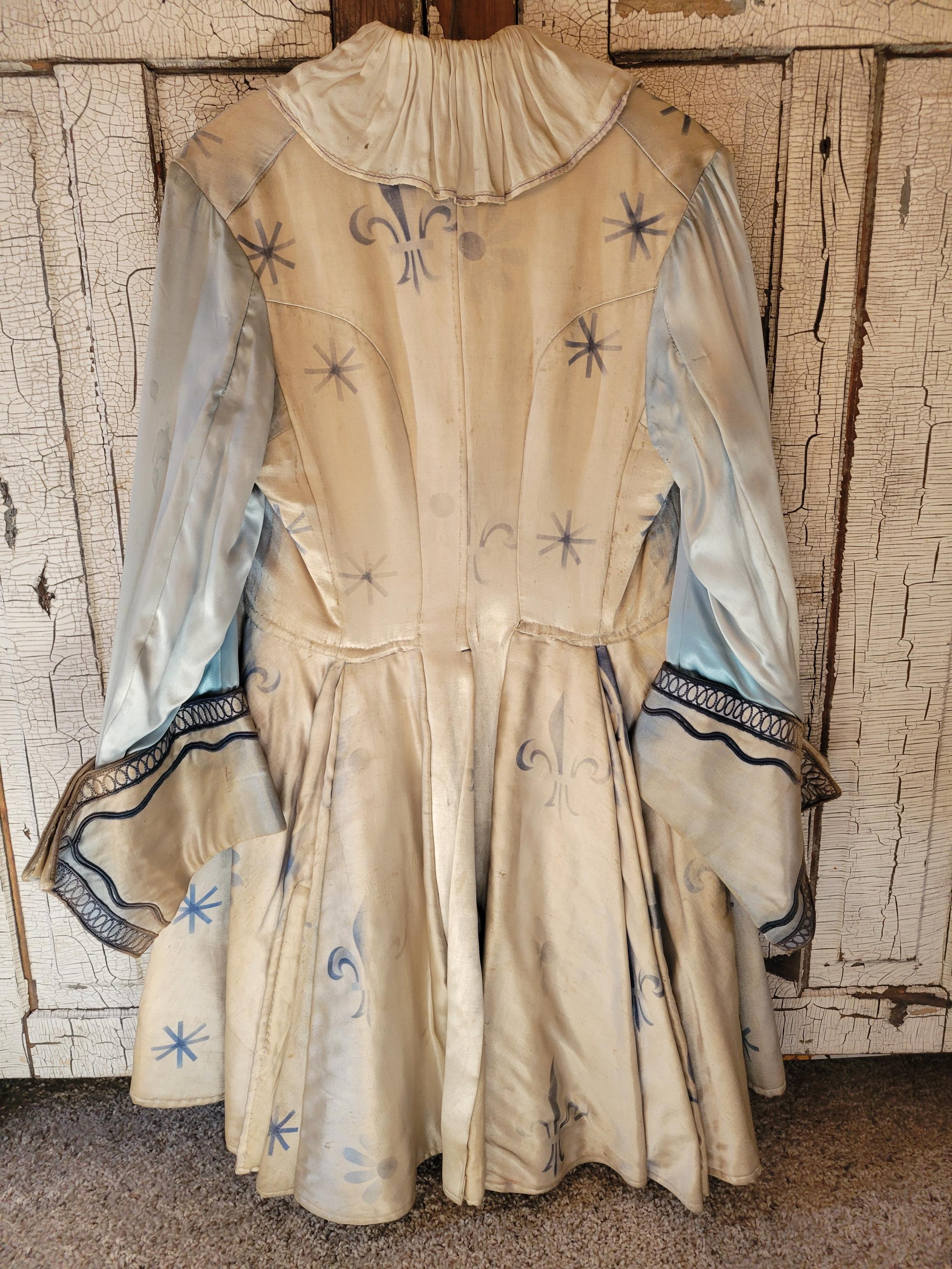 RARE French Amazing Antique Vintage Adult Theater Jacket Flowers Fleur ...