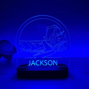 Personalized Excavator Night Light, Custom Excavator Desk Lamp ...