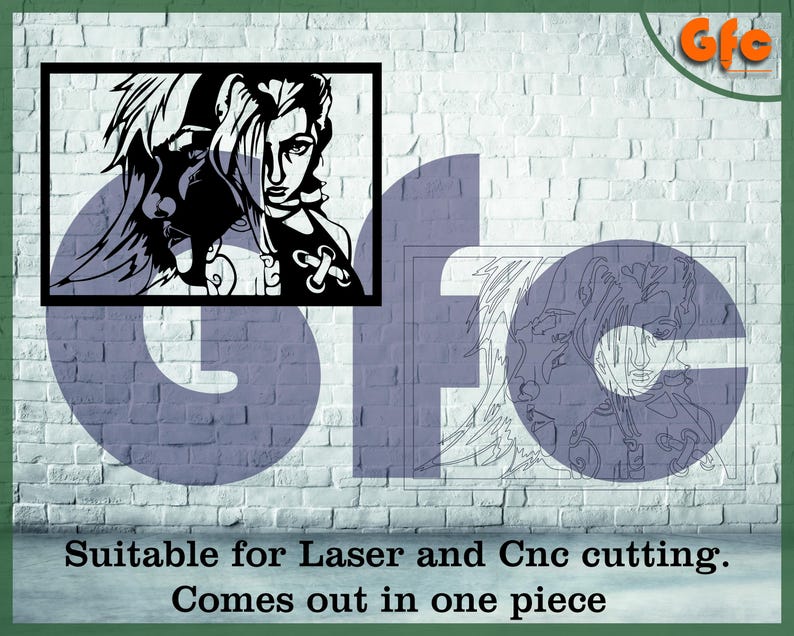 League of Legends Arcane Jinx Wall Decor Laser and Cnc Cut Files Jinx ...