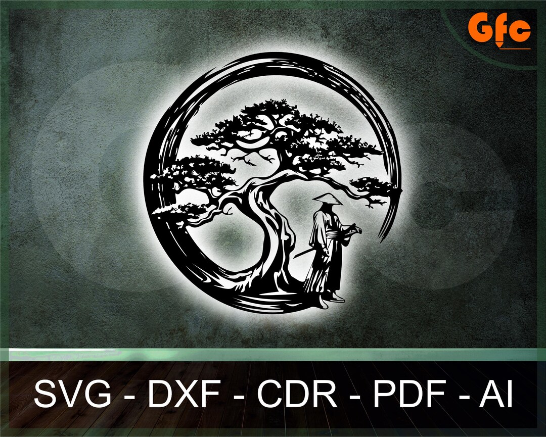 Samurai Silhouette Design - Samurai Wall Decor - Samurai Printing ...