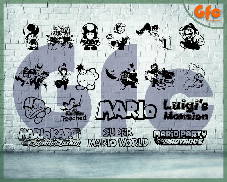 Mario Characters Svg Mario Printing Cricut Mario Laser Cut and ...