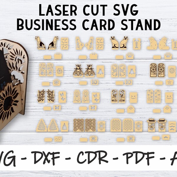 Business Card Stand Svg - Etsy