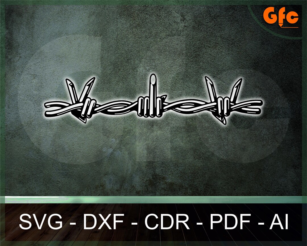 Barbed Wire Middle Finger SVG Bundle, Rock Hand Sign Clipart, Offensive ...