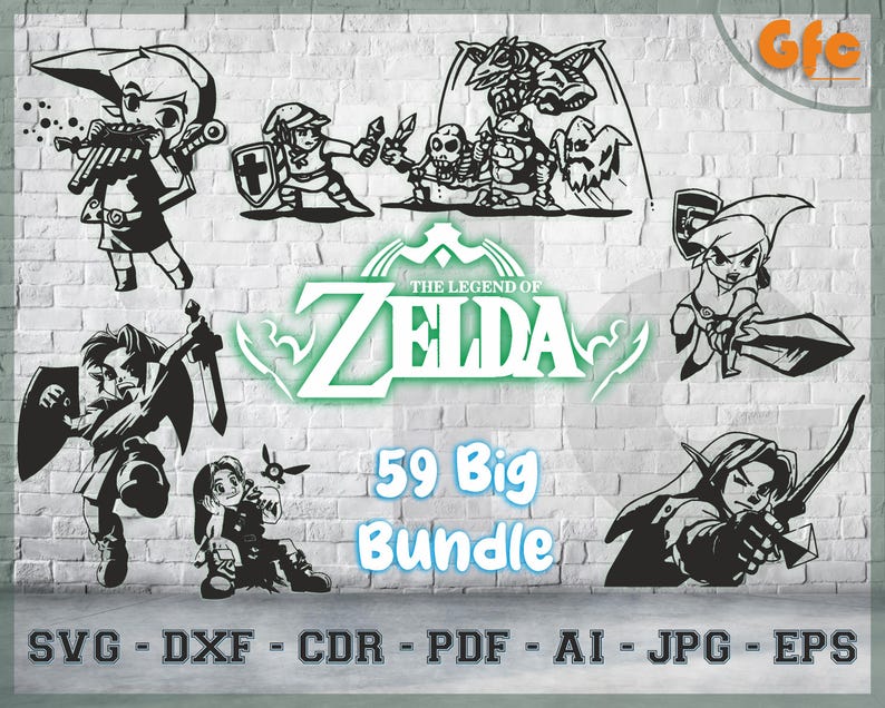 Legend of Zelda Characters Svg Pdf Dxf Cdr Ai Eps Jpg Files Download ...