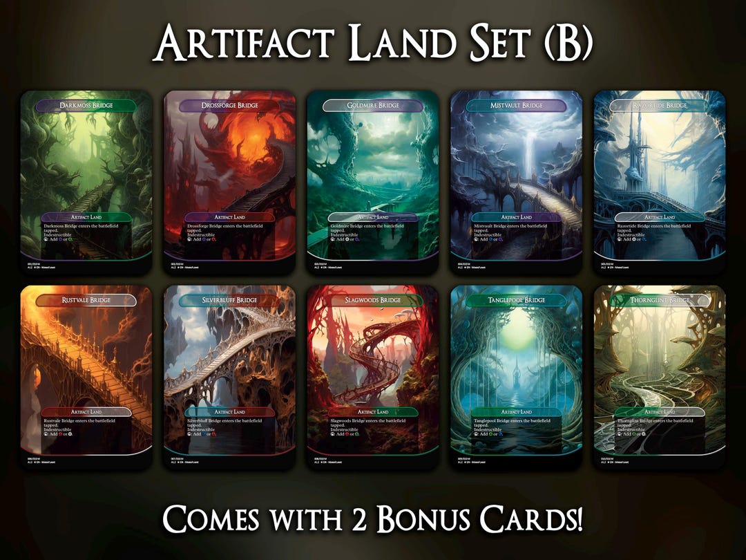 Artifact Land Set B 10 Unique Proxy Cards 2 Bonus Exclusives - Etsy