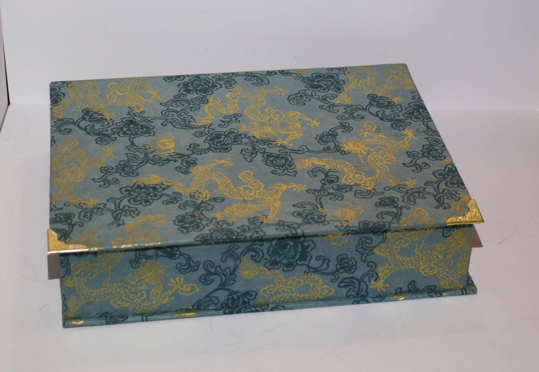 Lokta Print Golden Dragons on Celadon Os an Exceptional Outside Paper ...