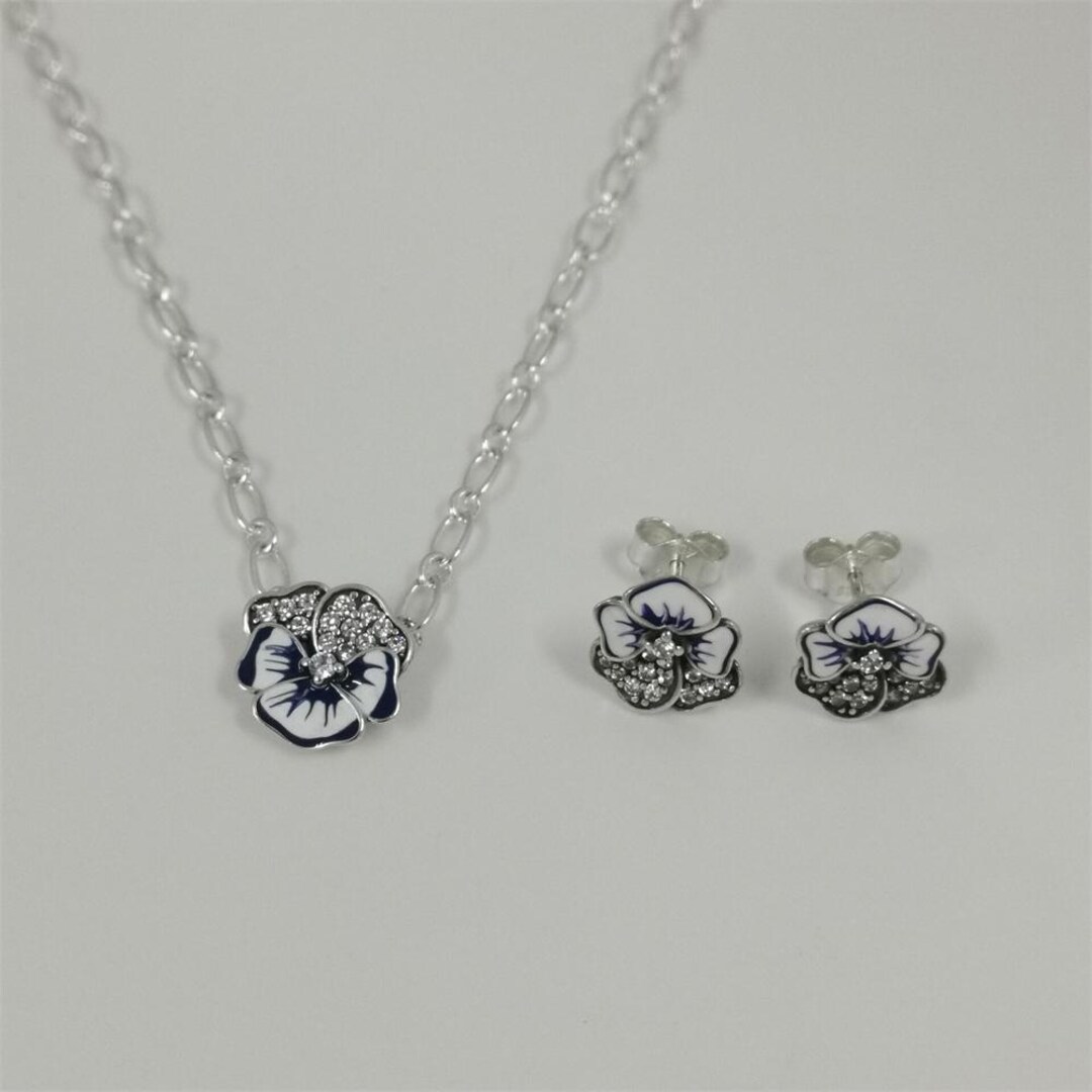 Pandora Blue Pansy Jewelry Set 47cm - Etsy