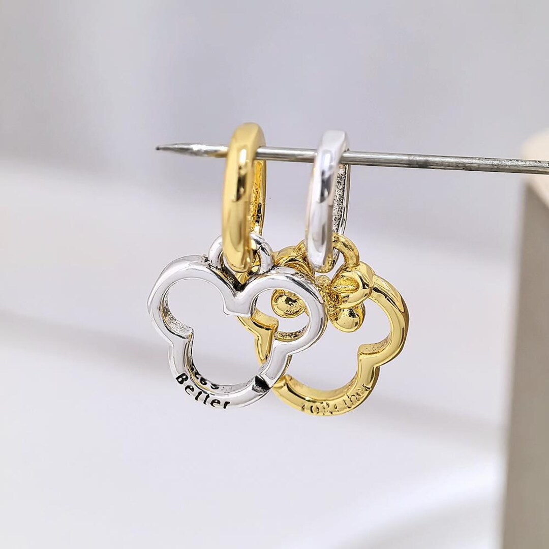 PANDORA Mickey Mouse & Minnie Mouse Splittable Dangle Charm - Etsy