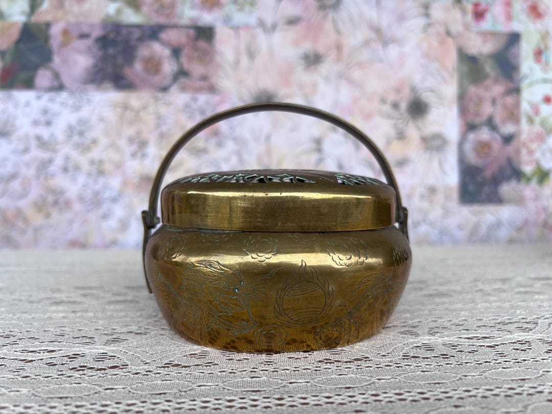 RARE Vintage Chinese Brass Hand Warmer, Rare China Antique Brass Hand ...