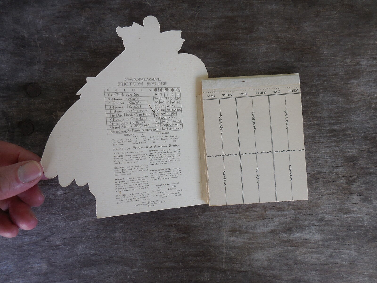 Vintage Buzza Unused Art Deco Bridge Tally Pad Masquerade - Etsy