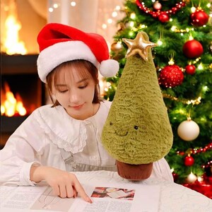 Kawaii Christmas Tree and Elk Plush Dolls Soft Stuffed Toys for Kids ...
