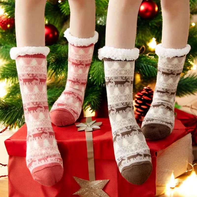 Christmas Fuzzy Socks - Etsy
