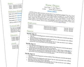 Skills First Fillable Resume word Doc. - Etsy