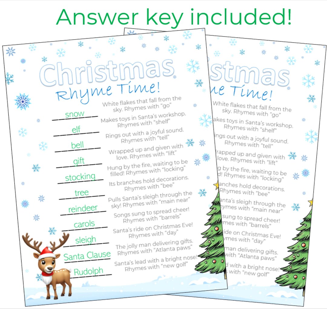 Christmas Rhyme Time - Etsy