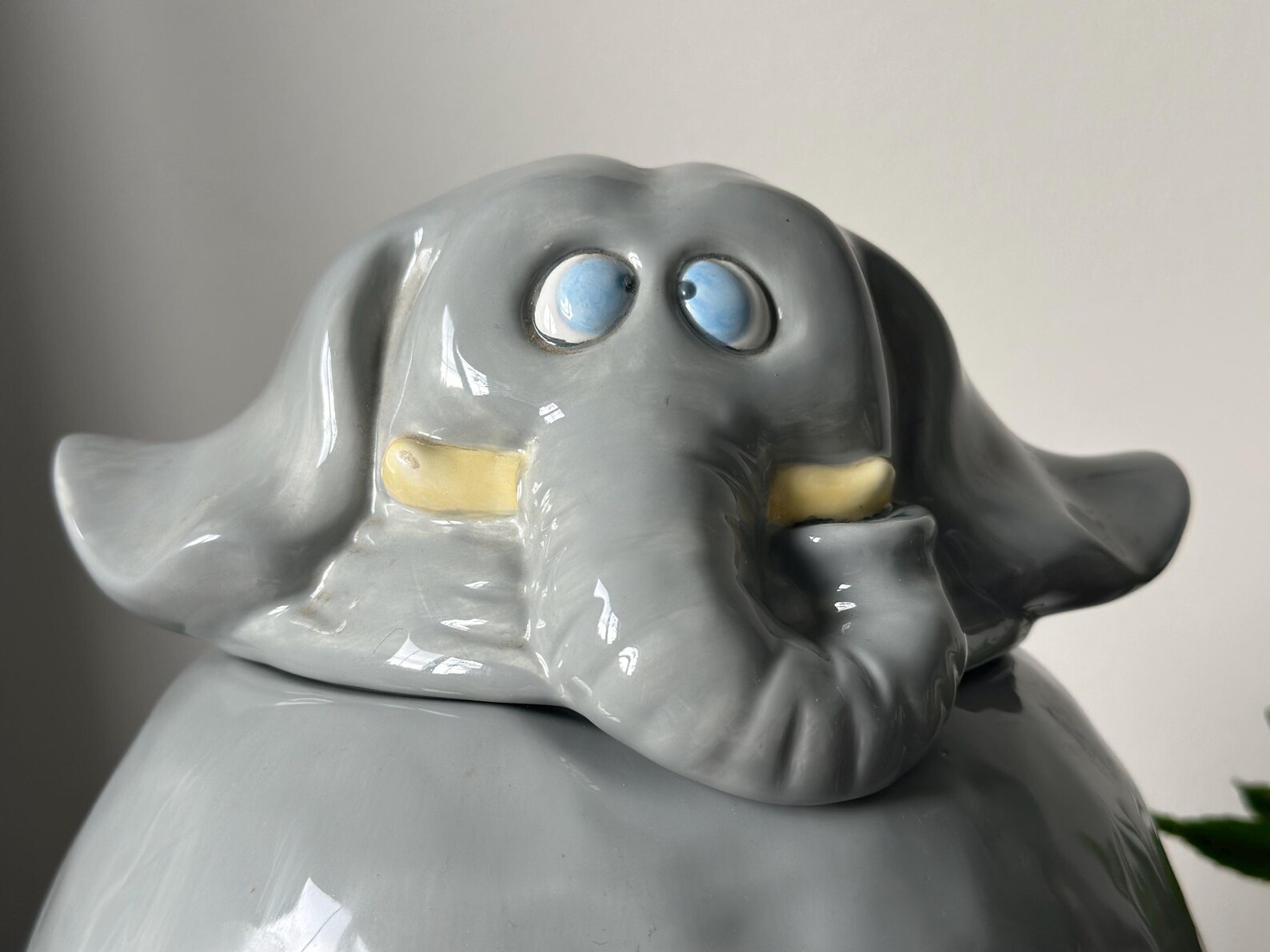 Vintage Bella Casa for Ganz Goofy Elephant Cookie Jar 1991 Thrift ...