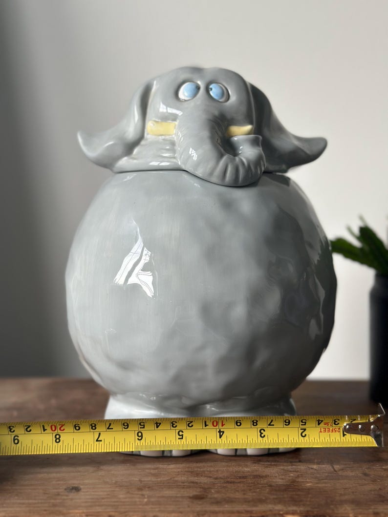 Vintage Bella Casa for Ganz Goofy Elephant Cookie Jar 1991 Thrift ...