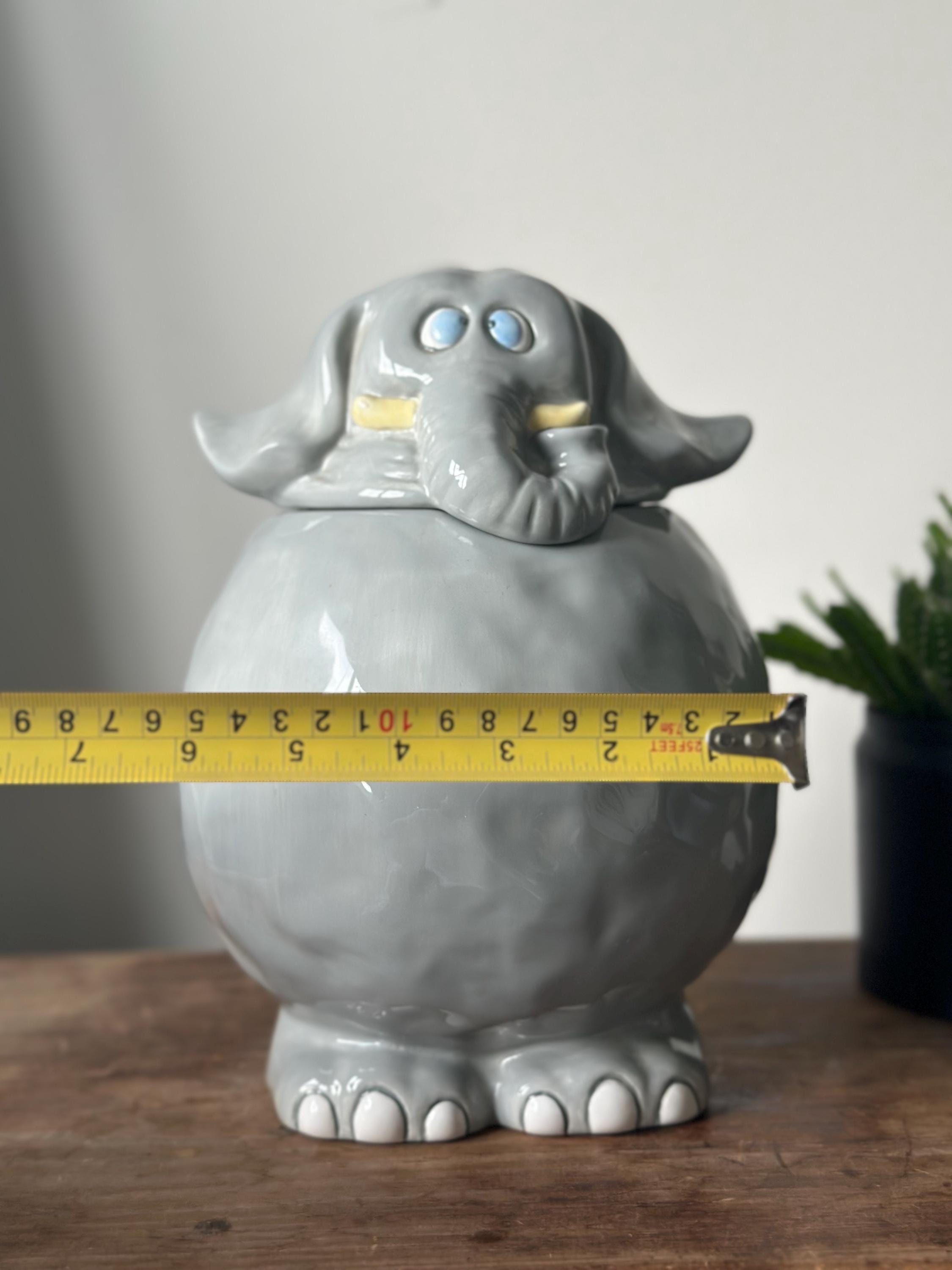 Vintage Bella Casa for Ganz Goofy Elephant Cookie Jar 1991 Thrift ...