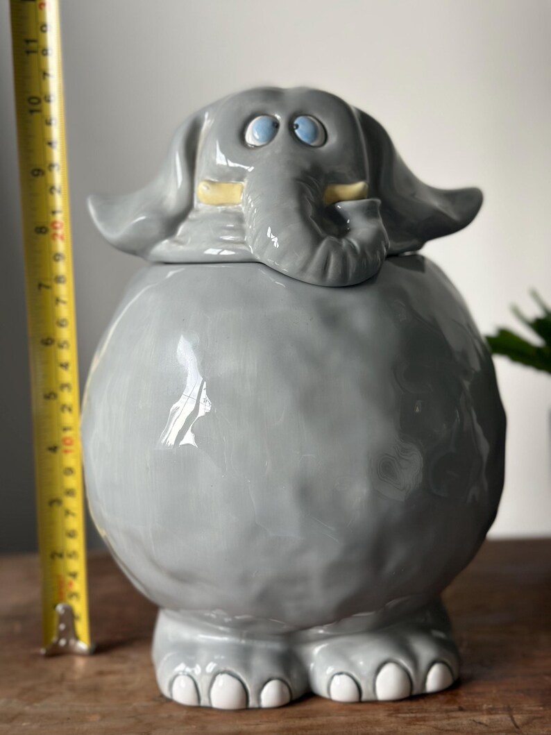 Vintage Bella Casa for Ganz Goofy Elephant Cookie Jar 1991 Thrift ...