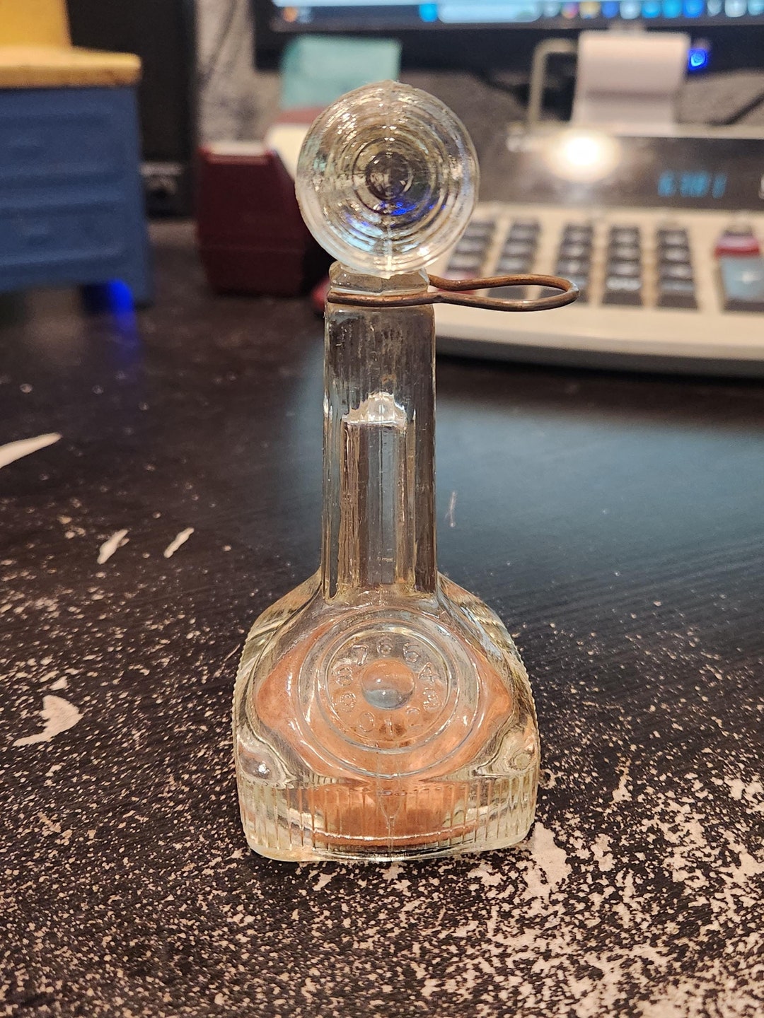 Vintage Glass Telephone Candy Container 4.5 Tall J.C. Crosett Co ...