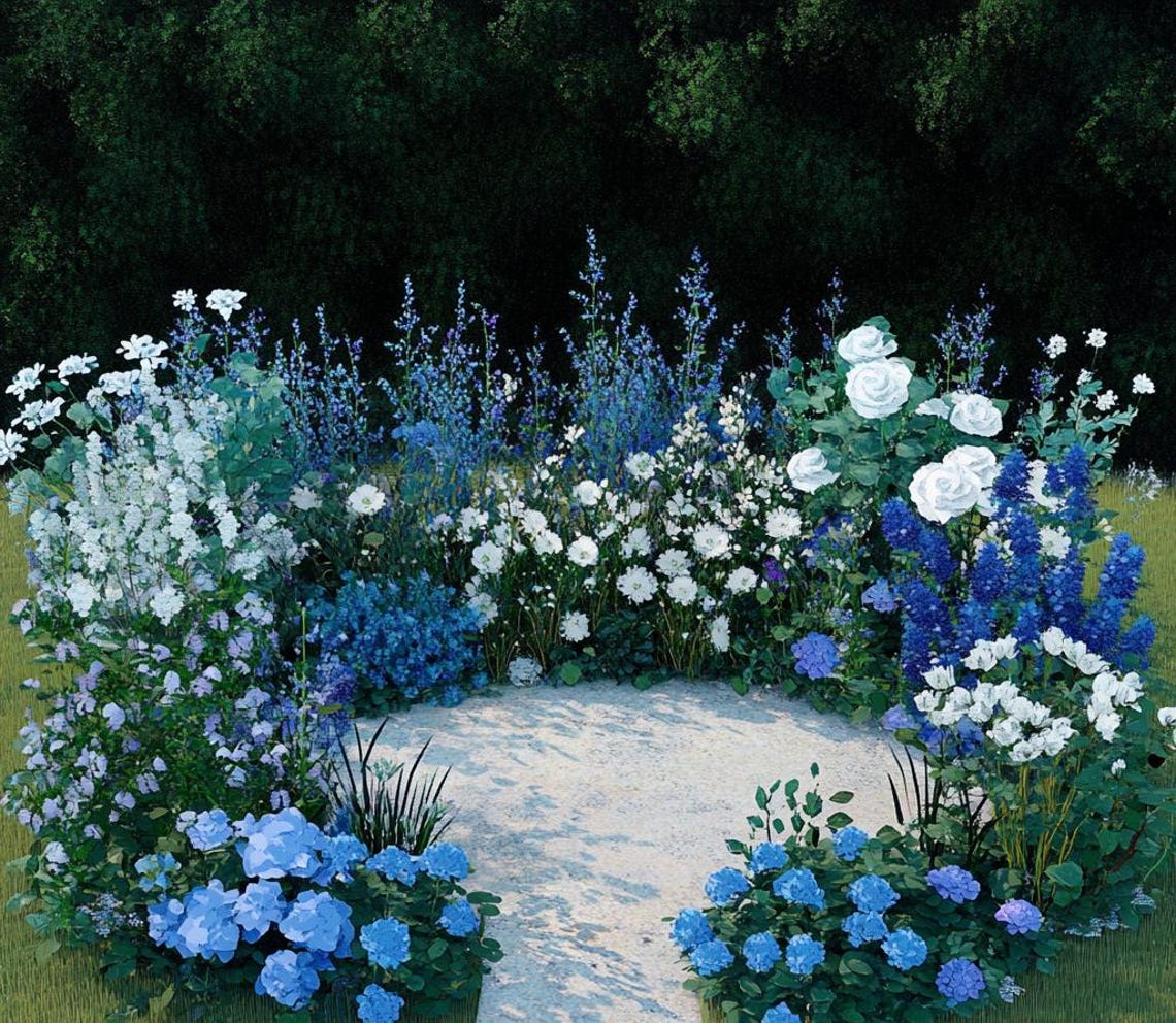 Blue Garden Design (full Sun) - Etsy