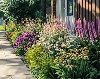 Sidewalk Garden - Planting Plan (full Sun) - Etsy